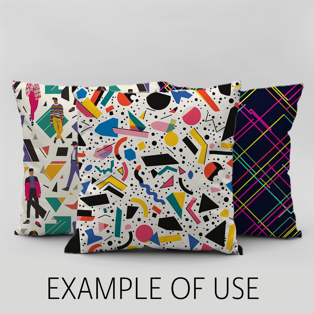 80s Seamless All Over Printing Digital Paper Pack Scrapbooking Junk ...