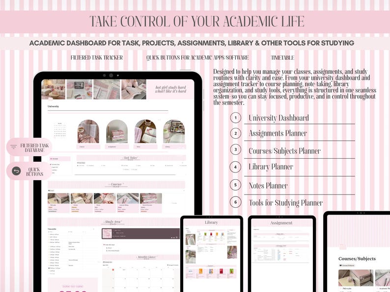 Notion Life Planner Template 2026 Pink Aesthetic All in One Digital ...