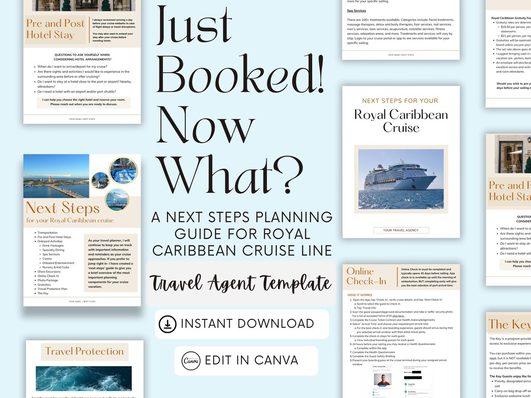 RCI Just Booked, Now What? Next Steps Template and Guide for Travel ...