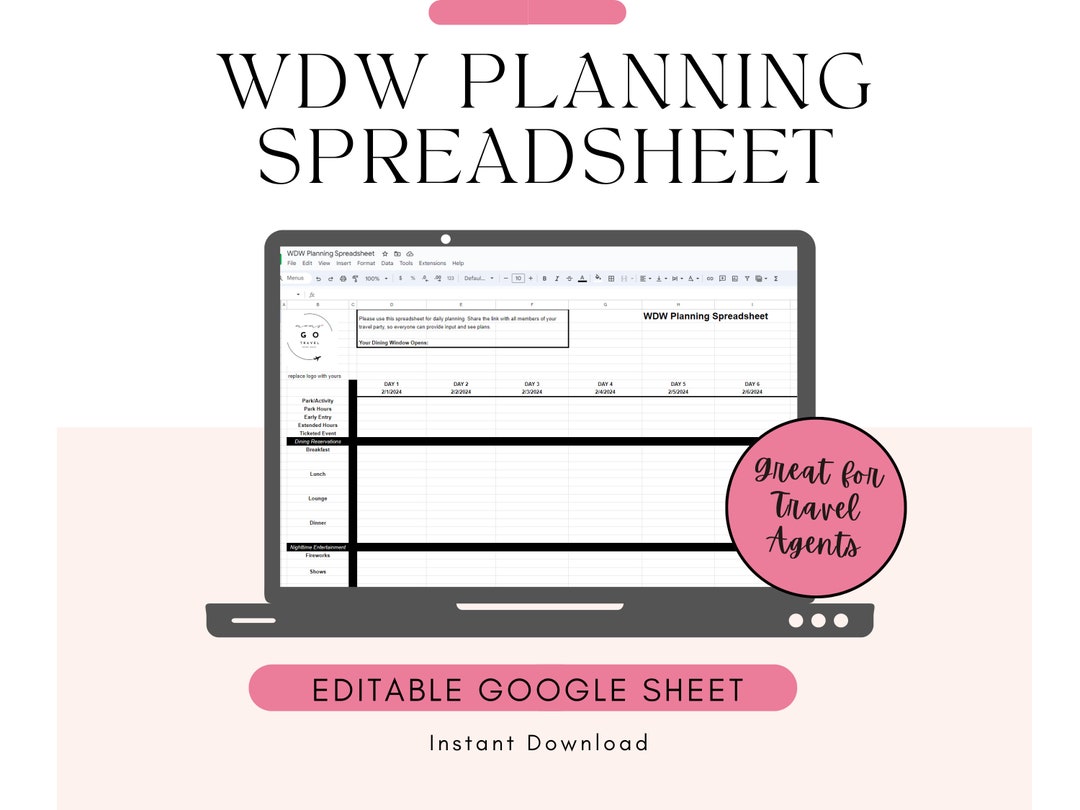 WDW Planning Spreadsheet - Etsy
