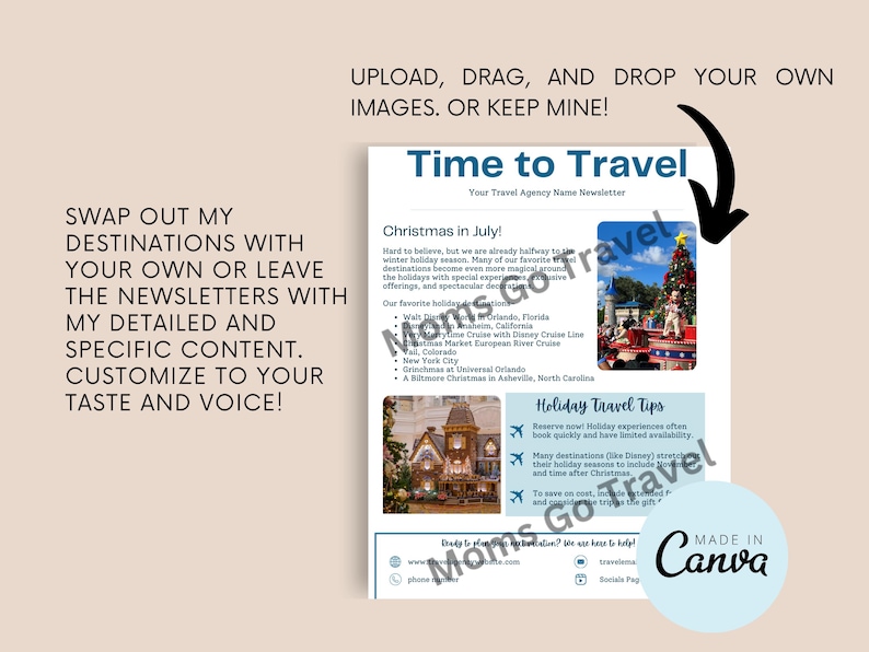 Travel Agent Monthly Newsletters and Templates - Etsy