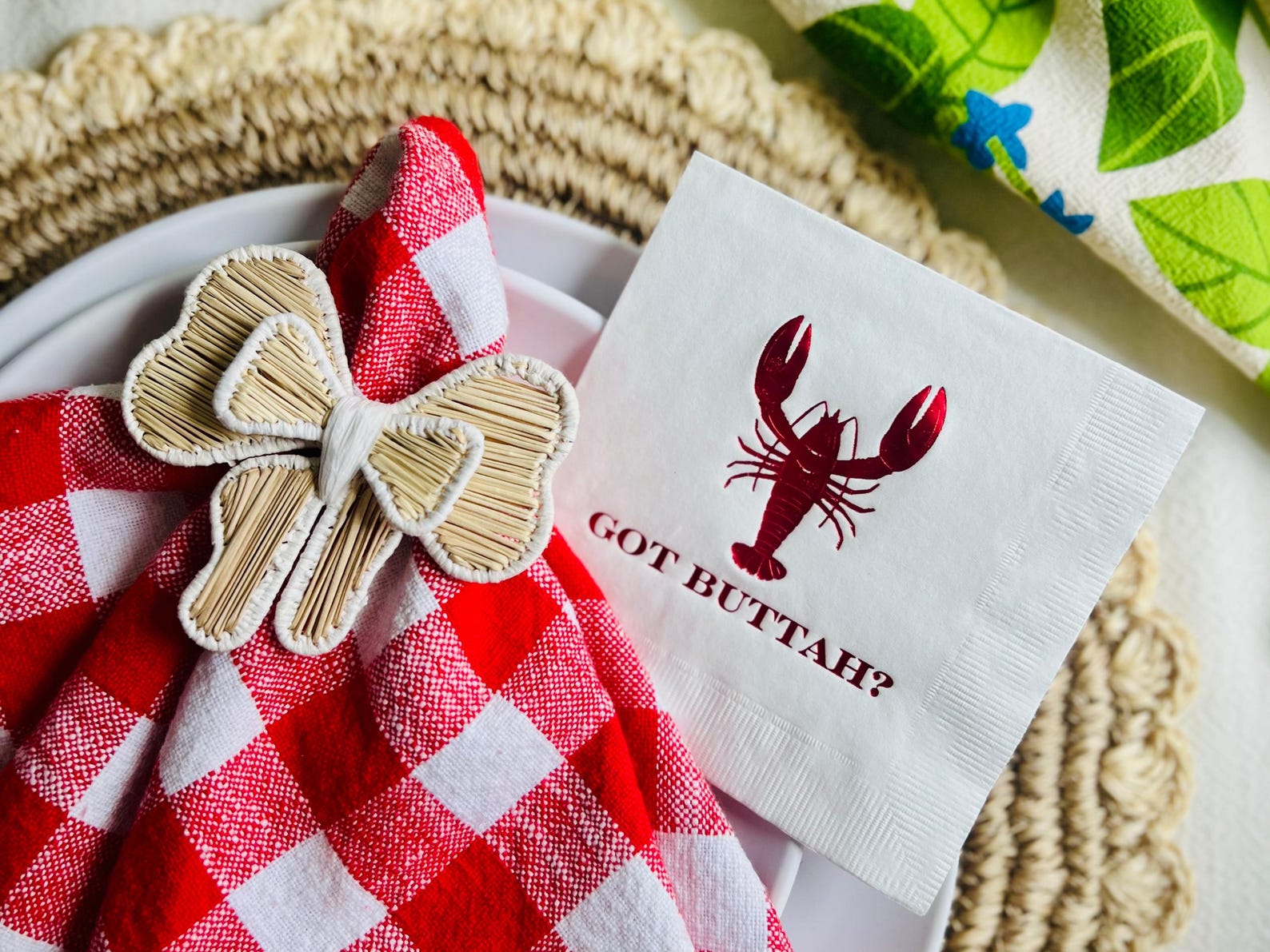 Got Buttah Lobster Paper Cocktail Napkins | Coastal Napkins | Maine ...