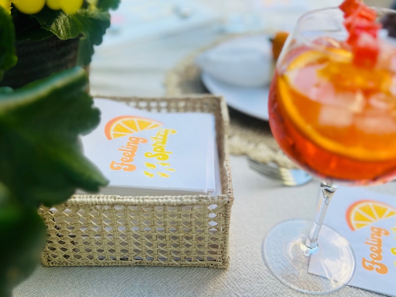 Feeling Spritzy Aperol Paper Cocktail Napkins | Aperol Spritz Party ...