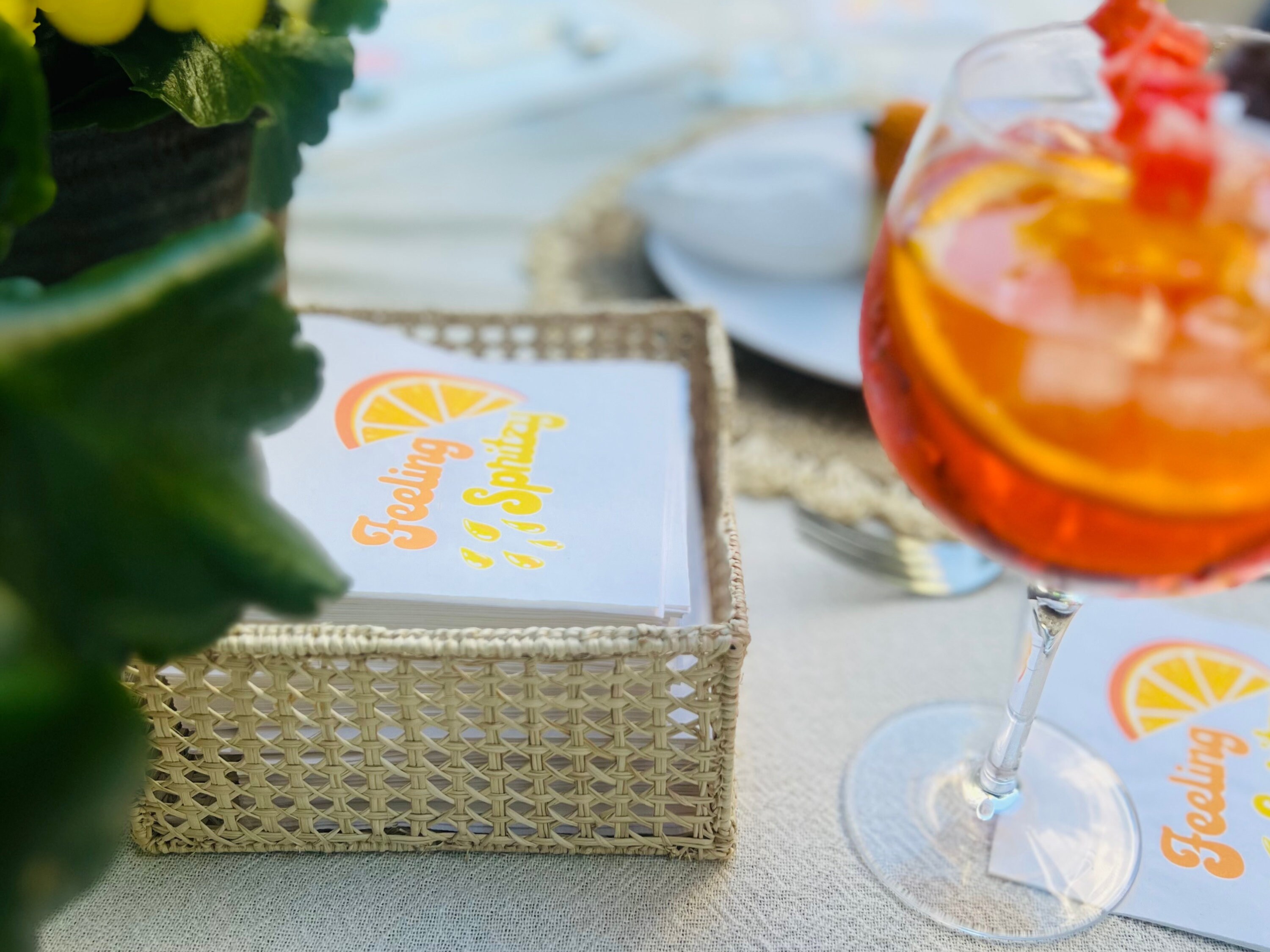 Feeling Spritzy Aperol Paper Cocktail Napkins | Aperol Spritz Party ...