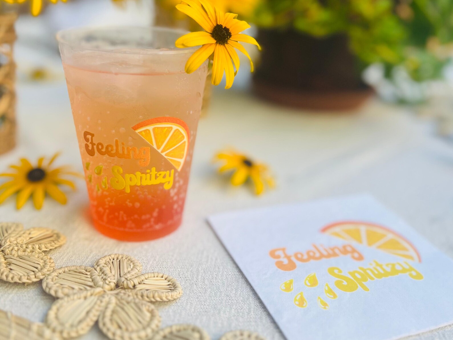 Feeling Spritzy Aperol Paper Cocktail Napkins | Aperol Spritz Party ...