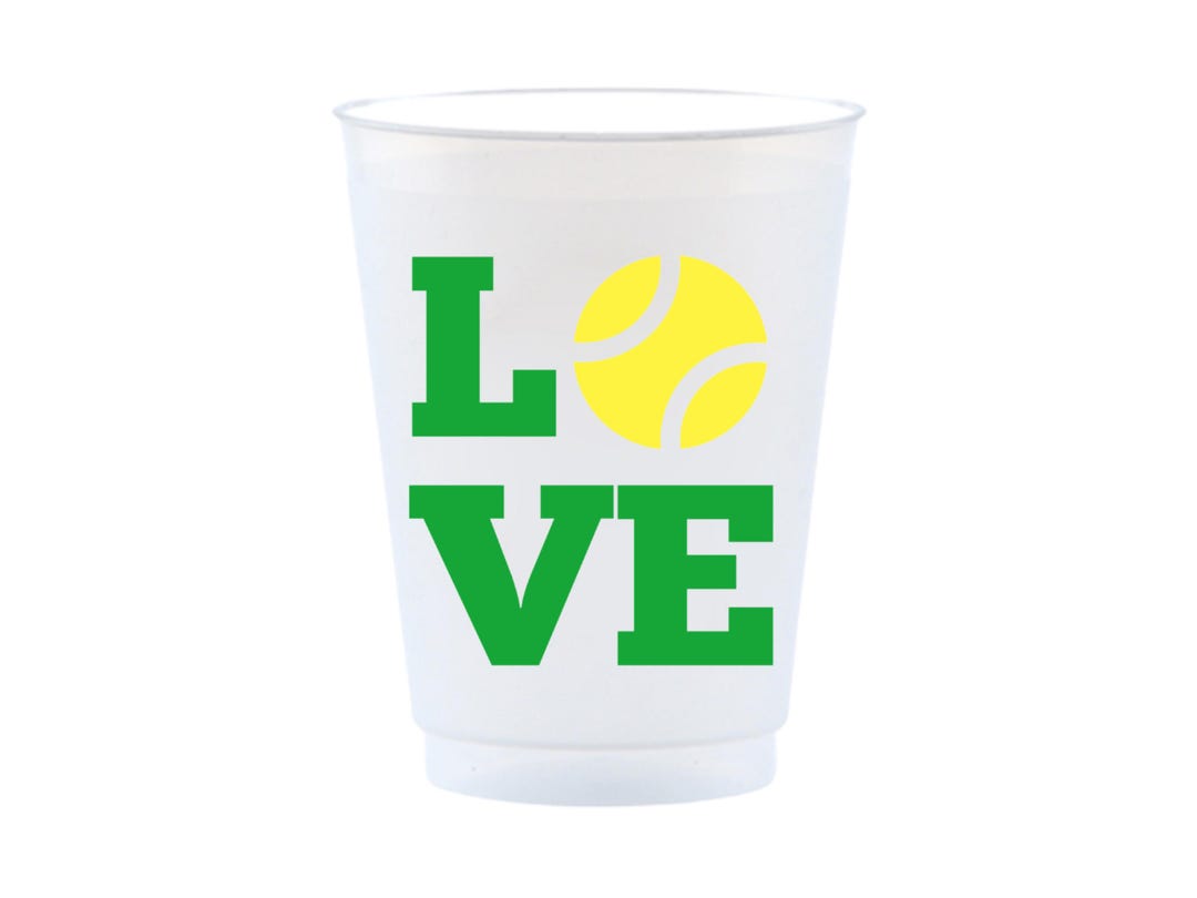 Tennis Love Green Frost Flex Drinking Cups | Tennis Themed Cups ...