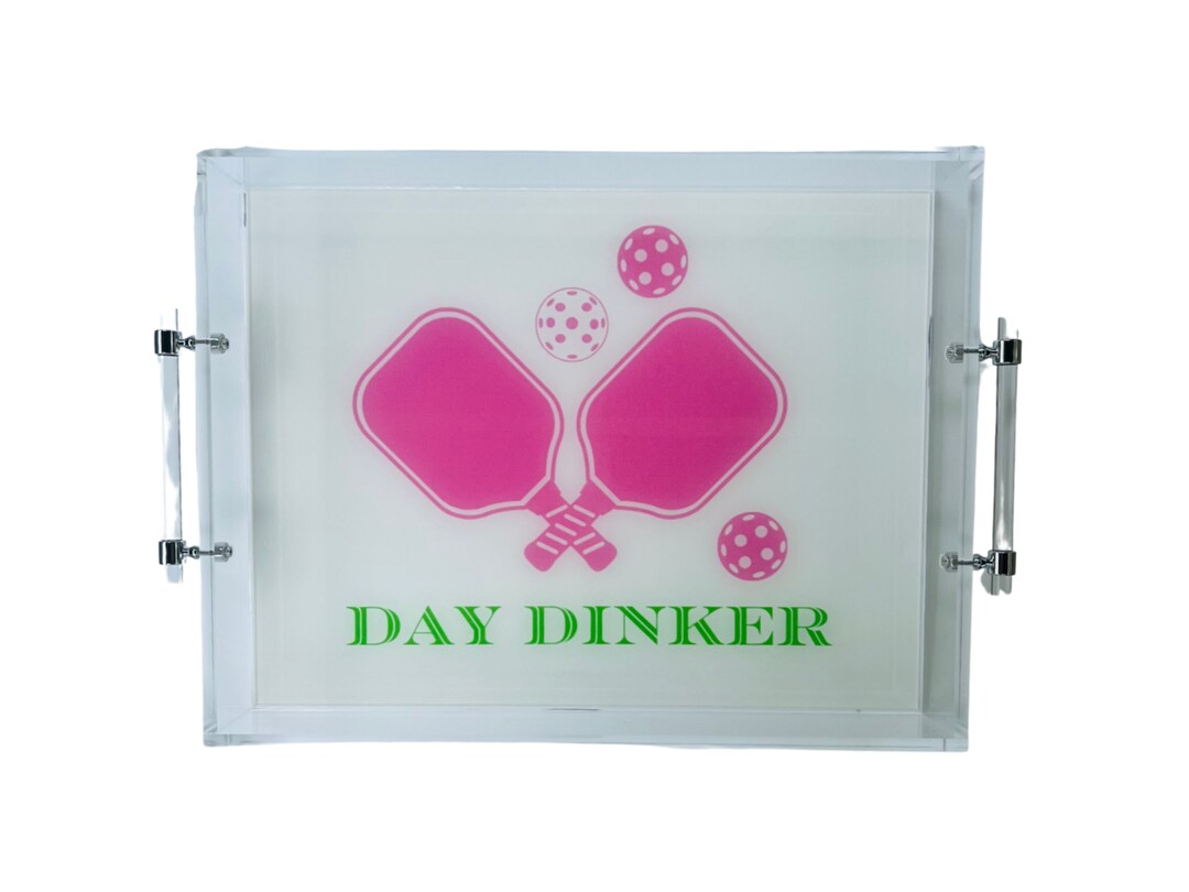 Day Dinker Pickleball Large Serving Tray With Handles | Pickleball Tray ...