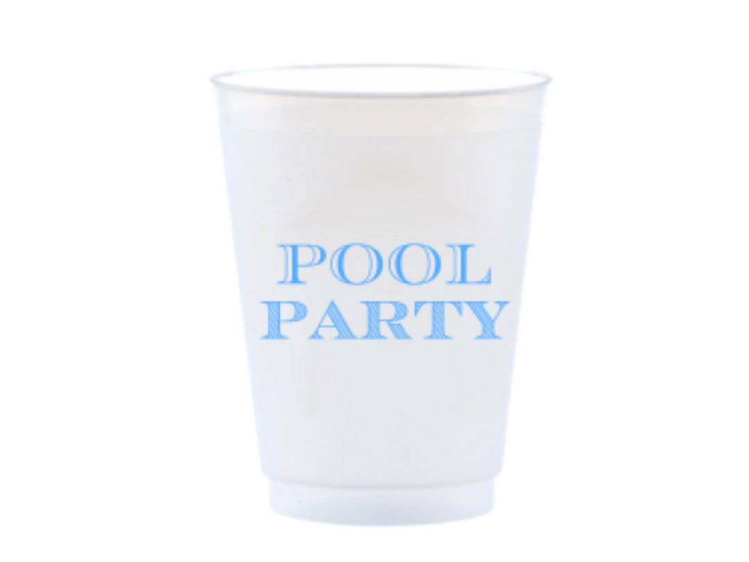 Pool Party Frost Flex 16oz Drinking Cups | Pool Party Cups ...
