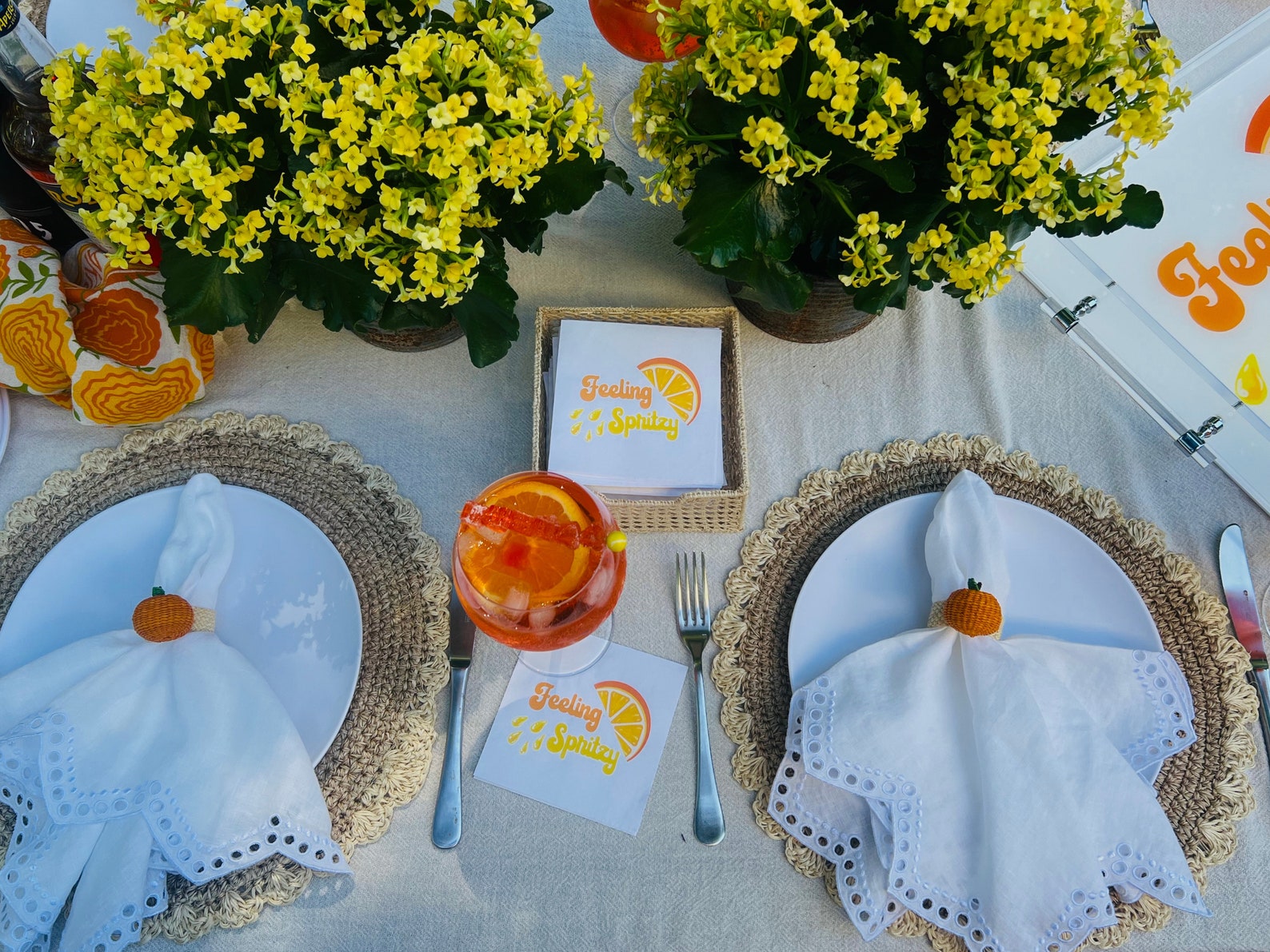 Feeling Spritzy Aperol Paper Cocktail Napkins | Aperol Spritz Party ...