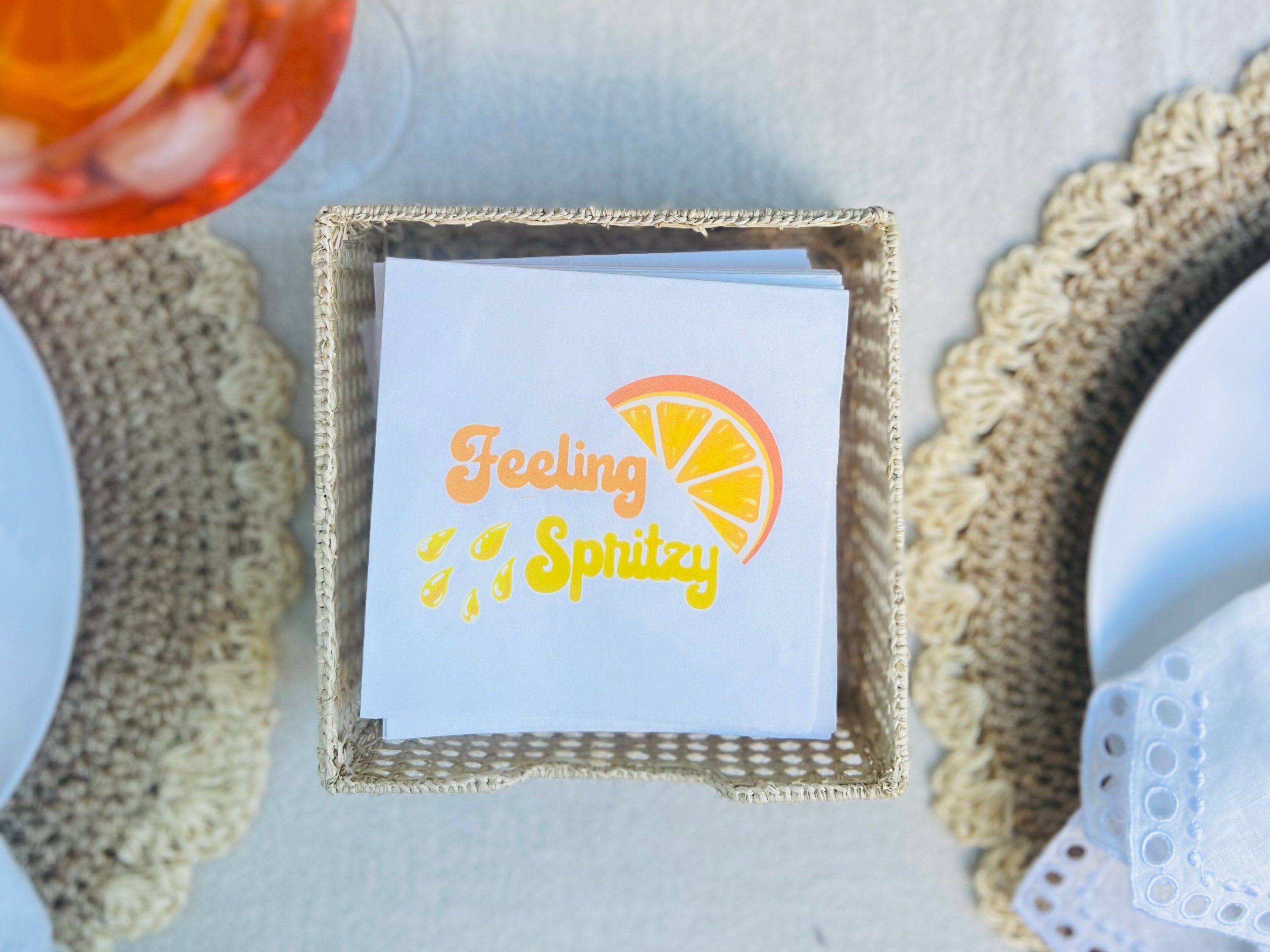 Feeling Spritzy Aperol Paper Cocktail Napkins | Aperol Spritz Party ...