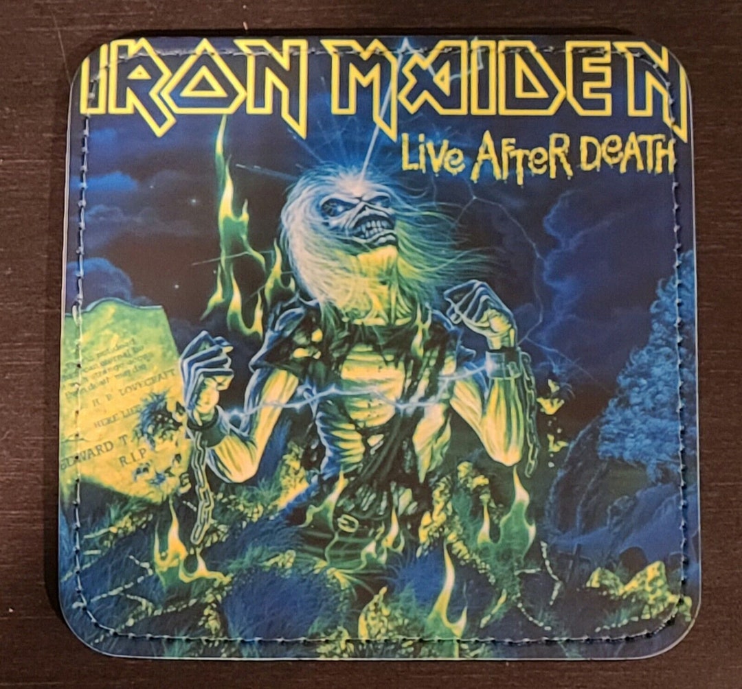 Iron Maiden (hard Rock / Heavy Metal) Custom Made 4 in X 4 In. LEATHER ...