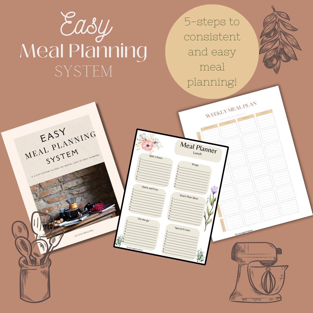 Easy Meal Planning System - Etsy