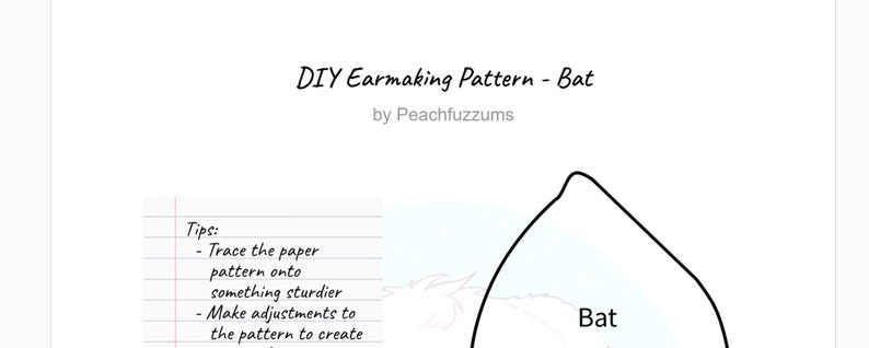 Bat Ear-making Printable Pattern Pack (2-in-1) - Etsy