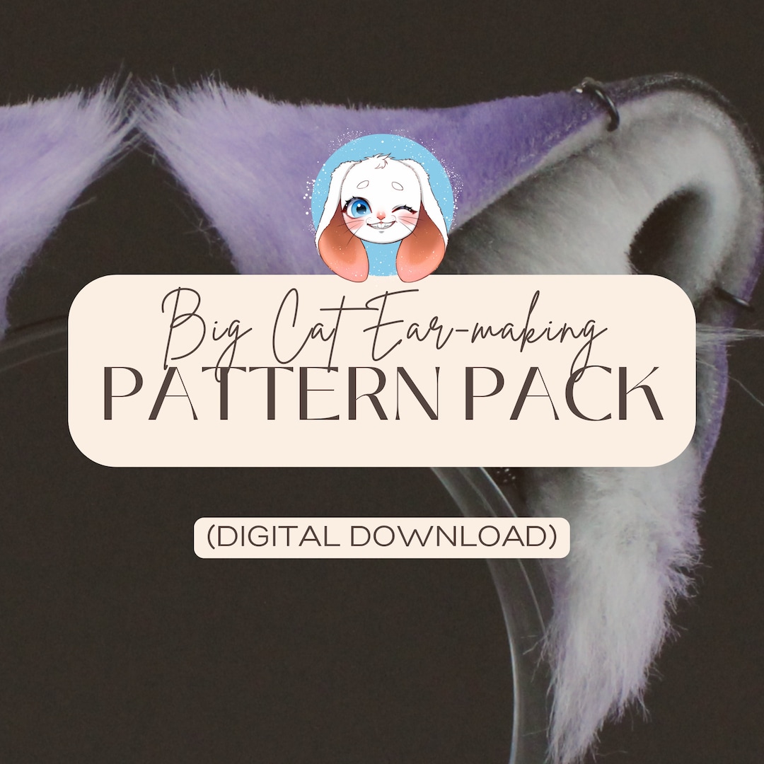 Big Cat Ear-making Printable Pattern Pack - Etsy