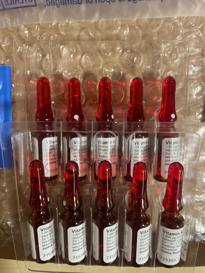 X10 Vitamin B12 Cyanocobalamin Vials - Etsy