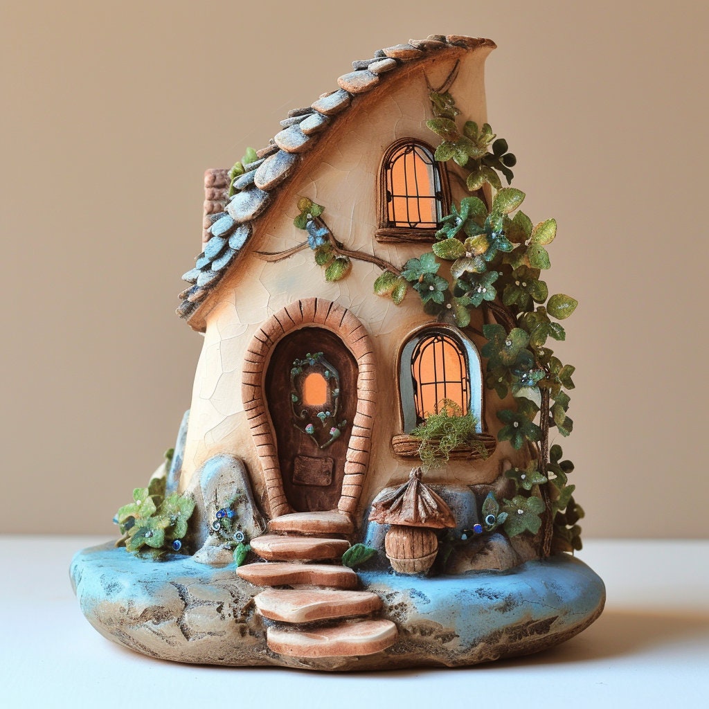 Clay Miniature Gnome Houses for Whimsical Landscapes - Etsy