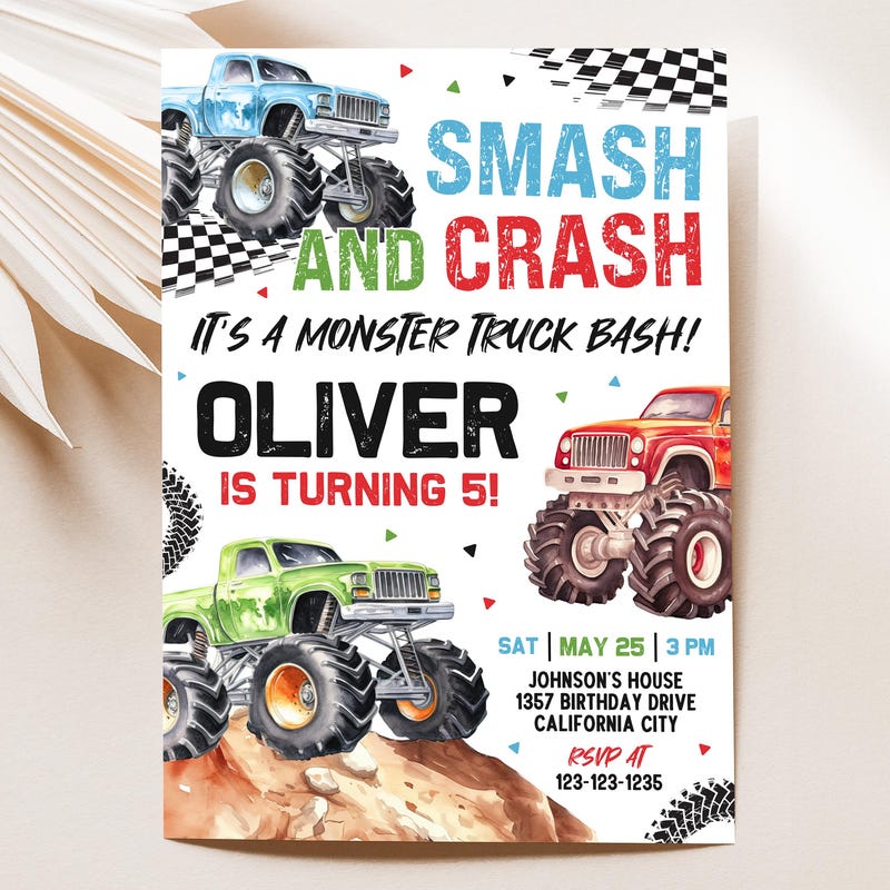 Monster Jam 4 Birthday Shirt - Etsy