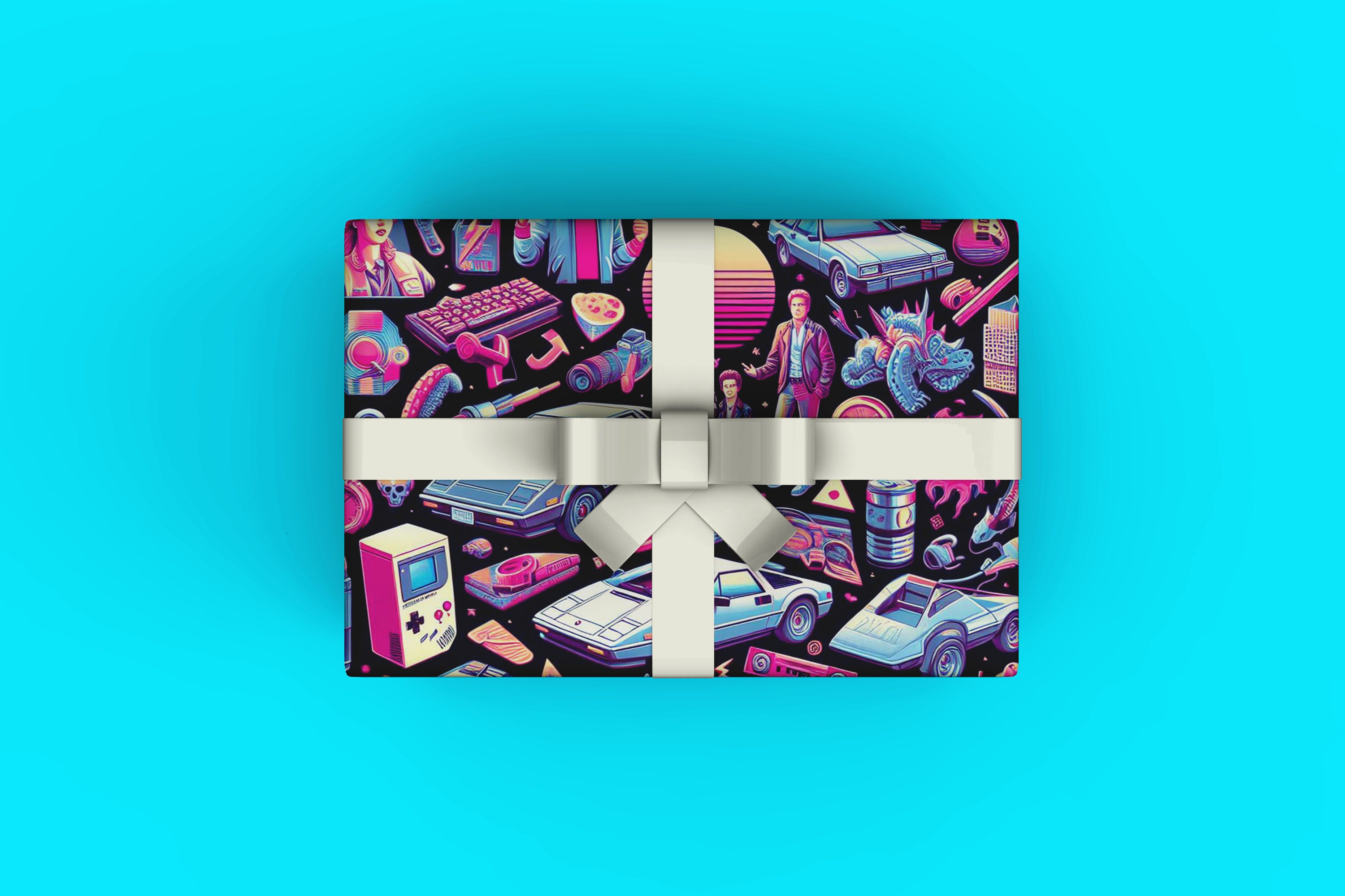 Retro Vaporwave Style Digital Paper for Gift Wrapping - Etsy
