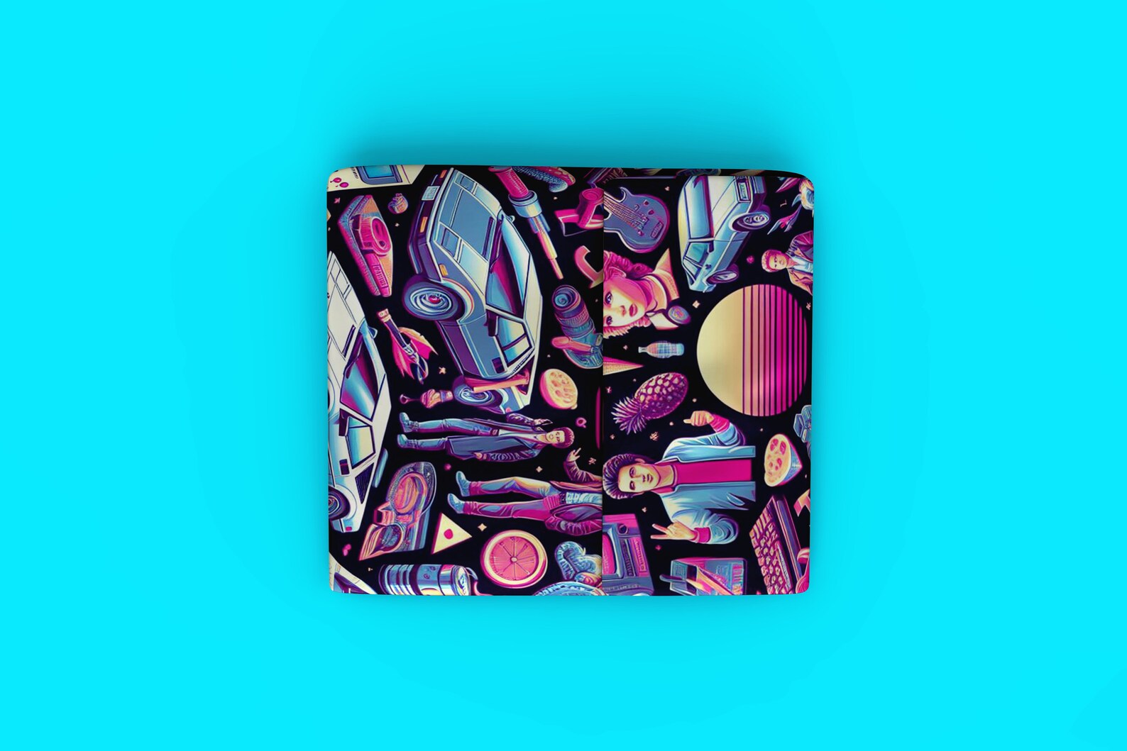 Retro Vaporwave Style Digital Paper for Gift Wrapping - Etsy