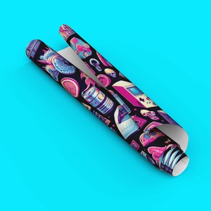 Retro Vaporwave Style Digital Paper for Gift Wrapping - Etsy