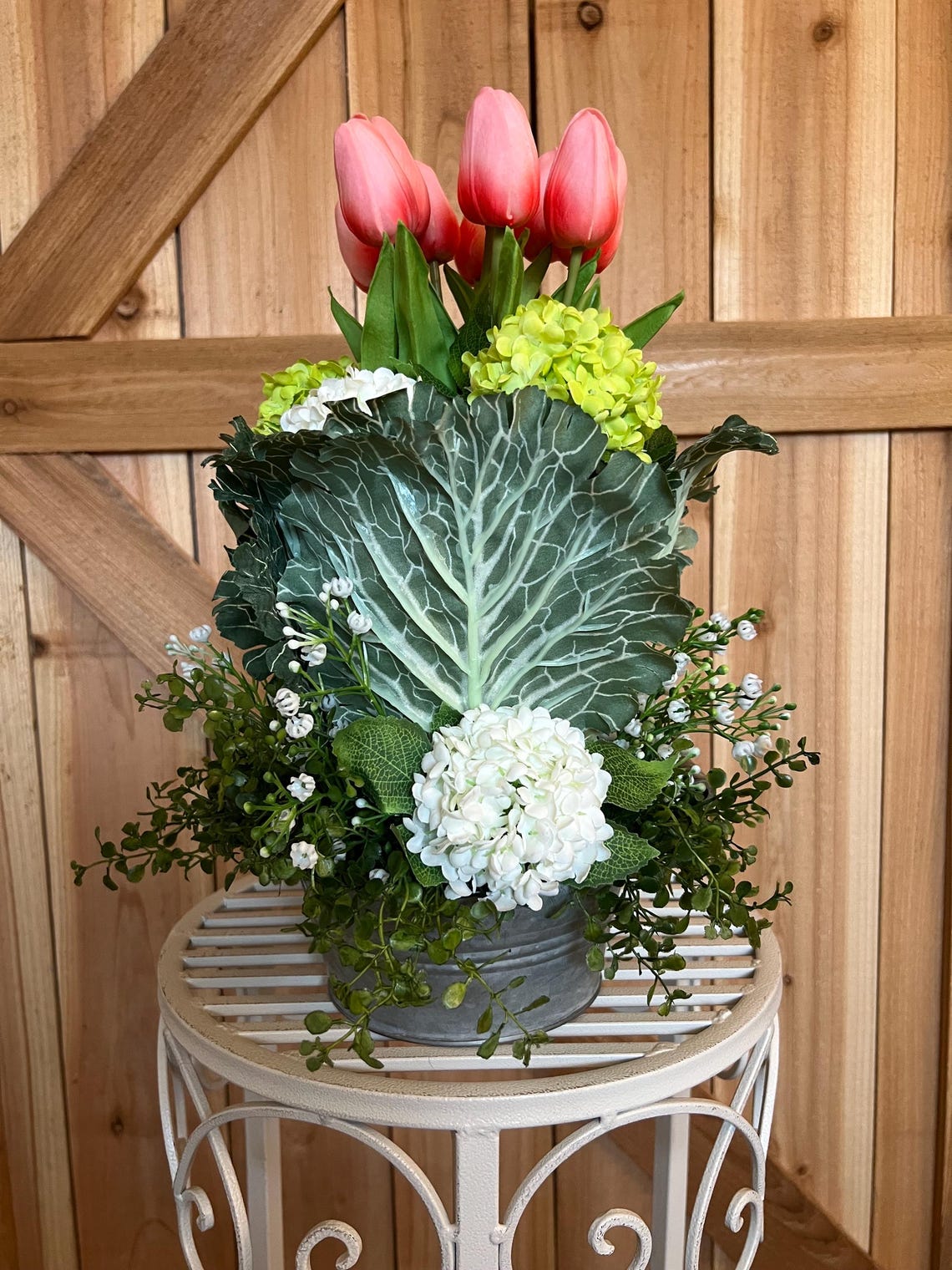 Cabbage & Tulips, Spring Floral Design - Etsy