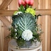 Cabbage & Tulips, Spring Floral Design - Etsy
