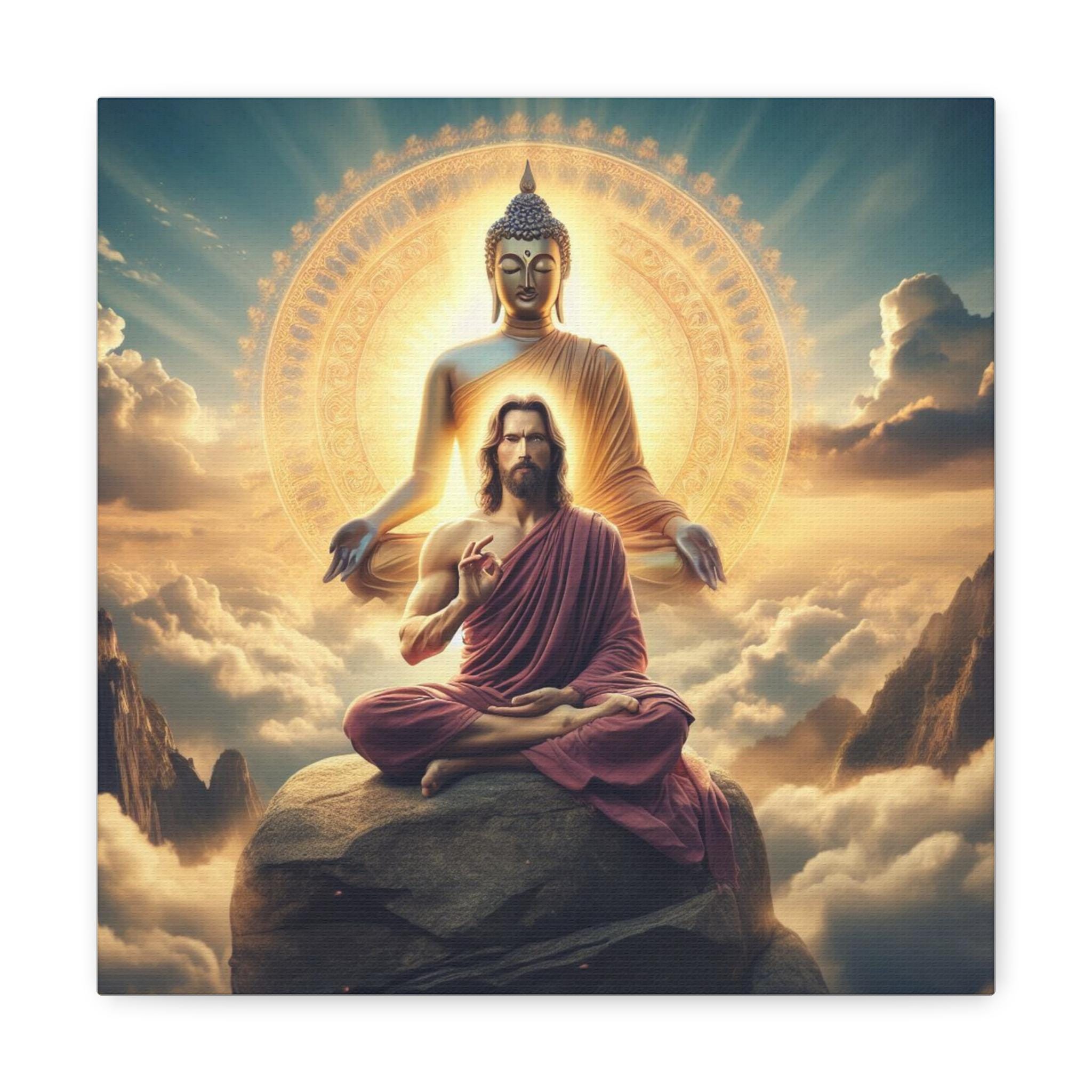 Divine Harmony: Jesus & Buddha Together, Canvas Gallery Artcopy of Copy ...