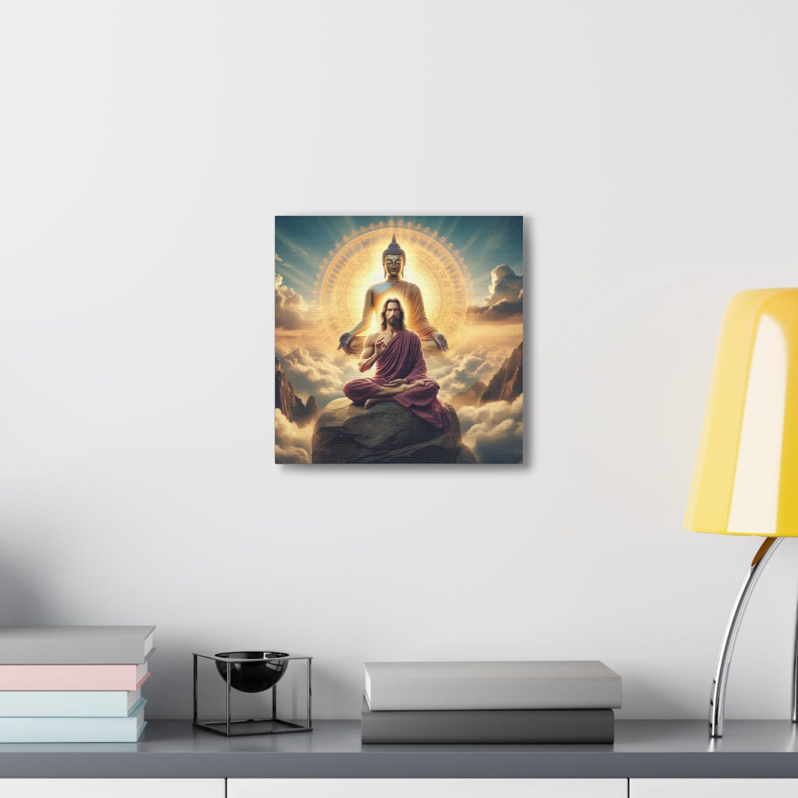 Divine Harmony: Jesus & Buddha Together, Canvas Gallery Artcopy of Copy of Canvas Gallery Wraps ...