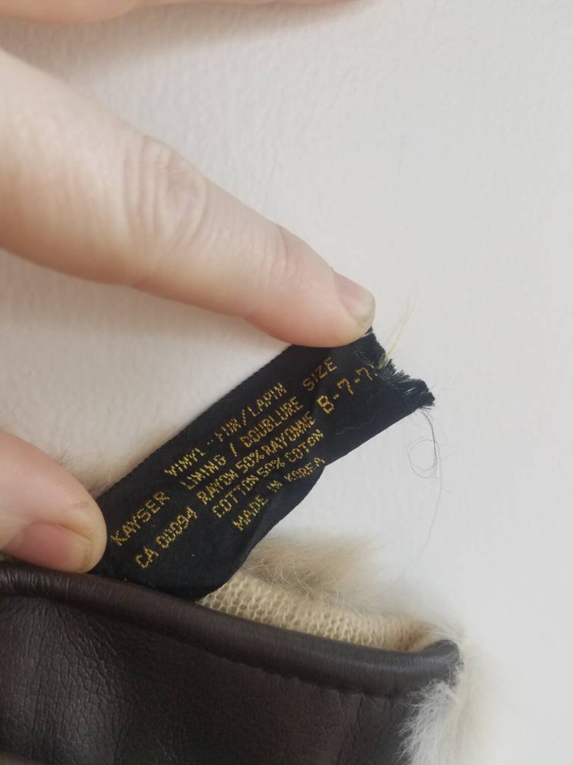 Pair of 1960's Fur Mittens. Vintage Rabbit Fur Mittens. 1960's Lined ...