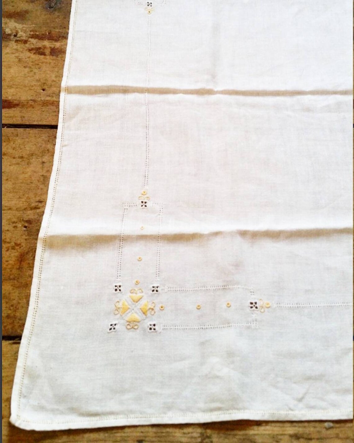 Vintage Linen Farmhouse Tablecloth and napkin set. Natural | Etsy