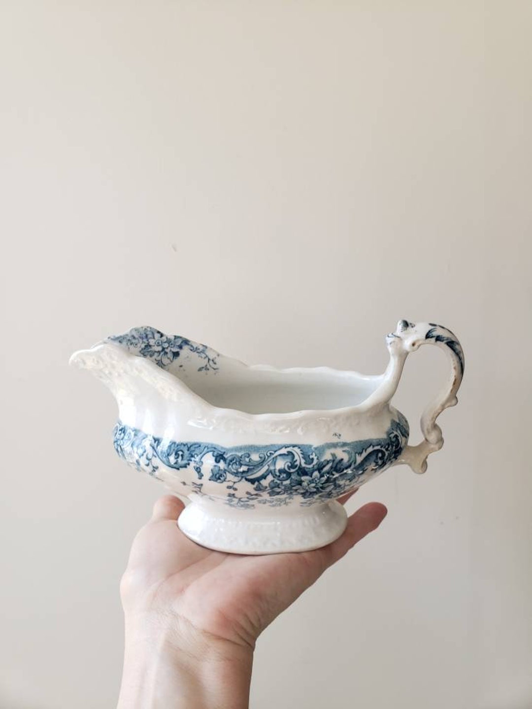 JHW and Sons Antique Porcelain Gravy Boat. Antique Eureka Pattern Gravy ...