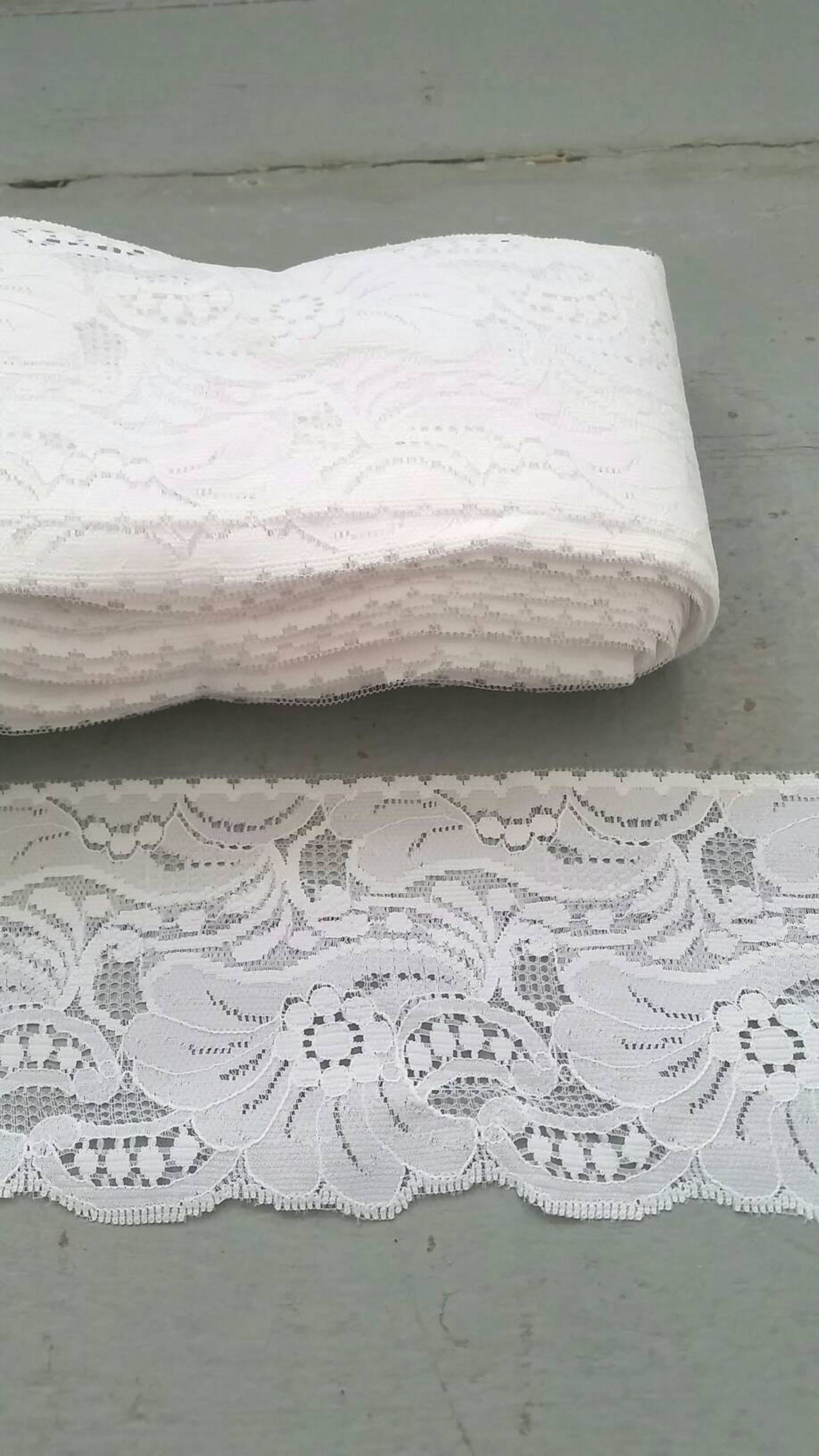 Massive Lot of White Lace Fabric Trim. Vintage White Lace Trim. 85 Feet ...