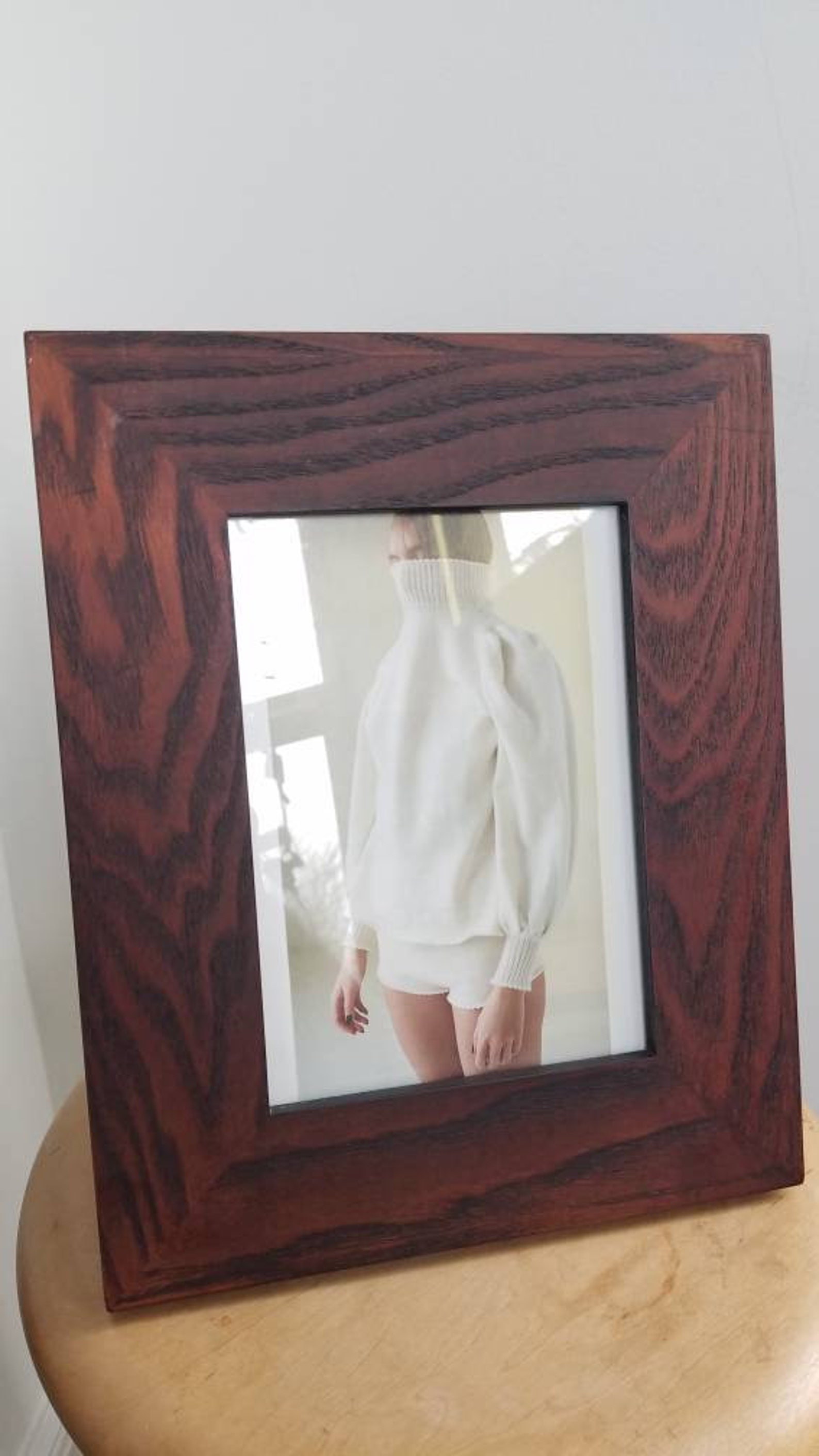 Vintage Woodgrain Pottery Barn Photo Frame. Rich Raised Woodgrain ...