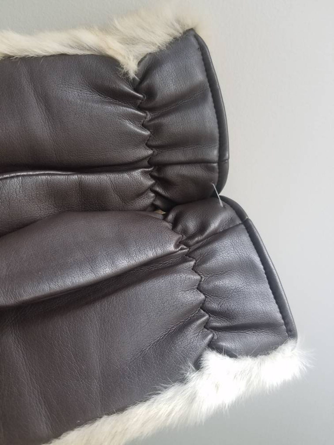 Pair of 1960's Fur Mittens. Vintage Rabbit Fur Mittens. 1960's Lined ...