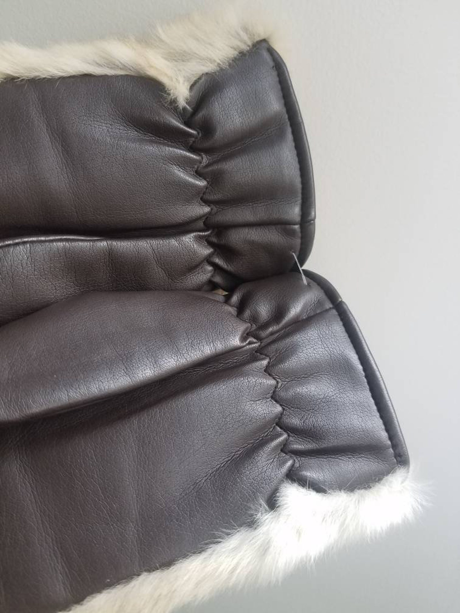 Pair of 1960's Fur Mittens. Vintage Rabbit Fur Mittens. 1960's Lined ...