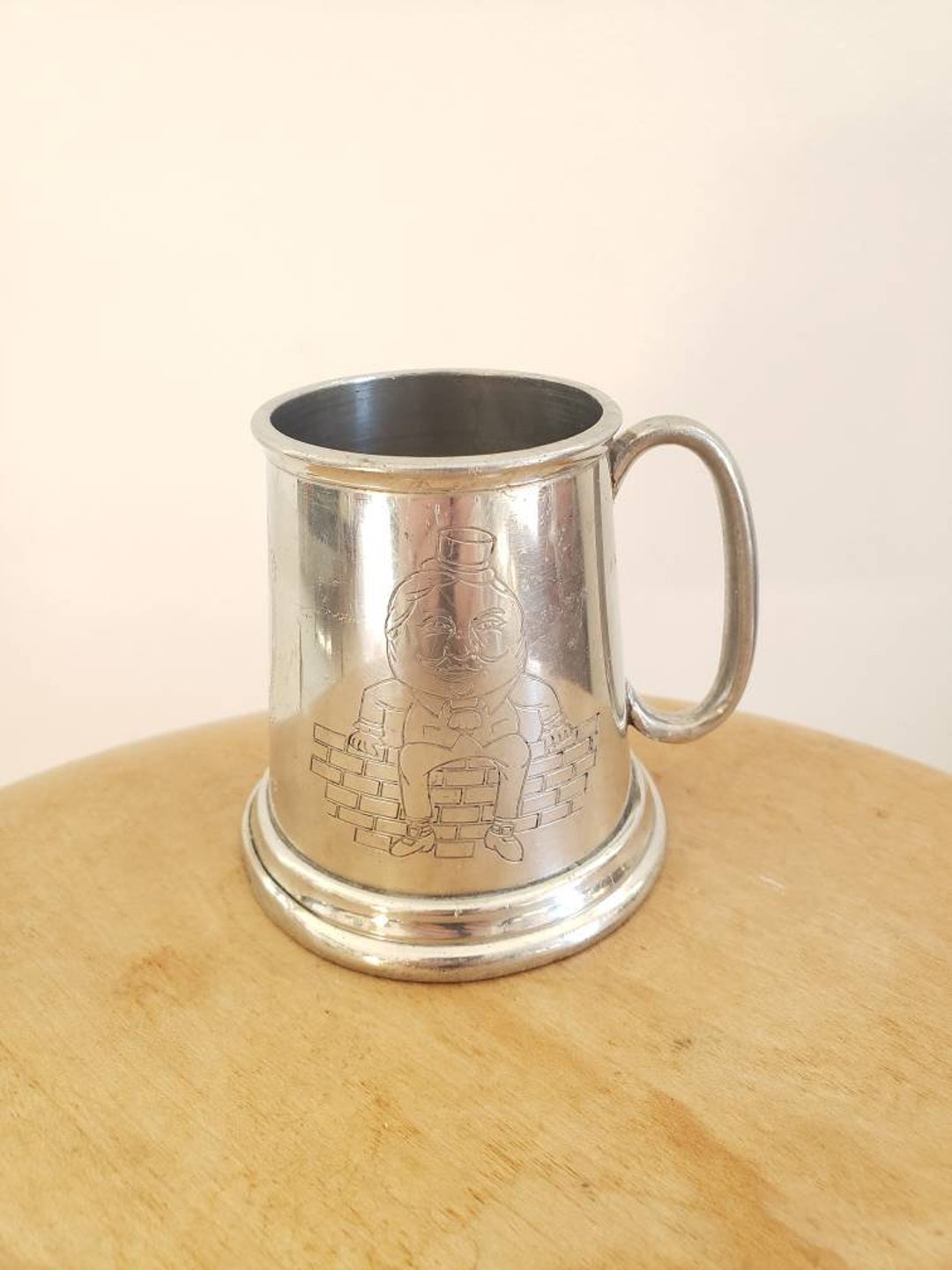 Vintage Birks Baby's Humpty Dumpty Pewter Tankard Mug. Pewter Stein ...