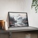 Alpine Landscape Art Stunning Mountain Views Print in Frame, Watercolor ...