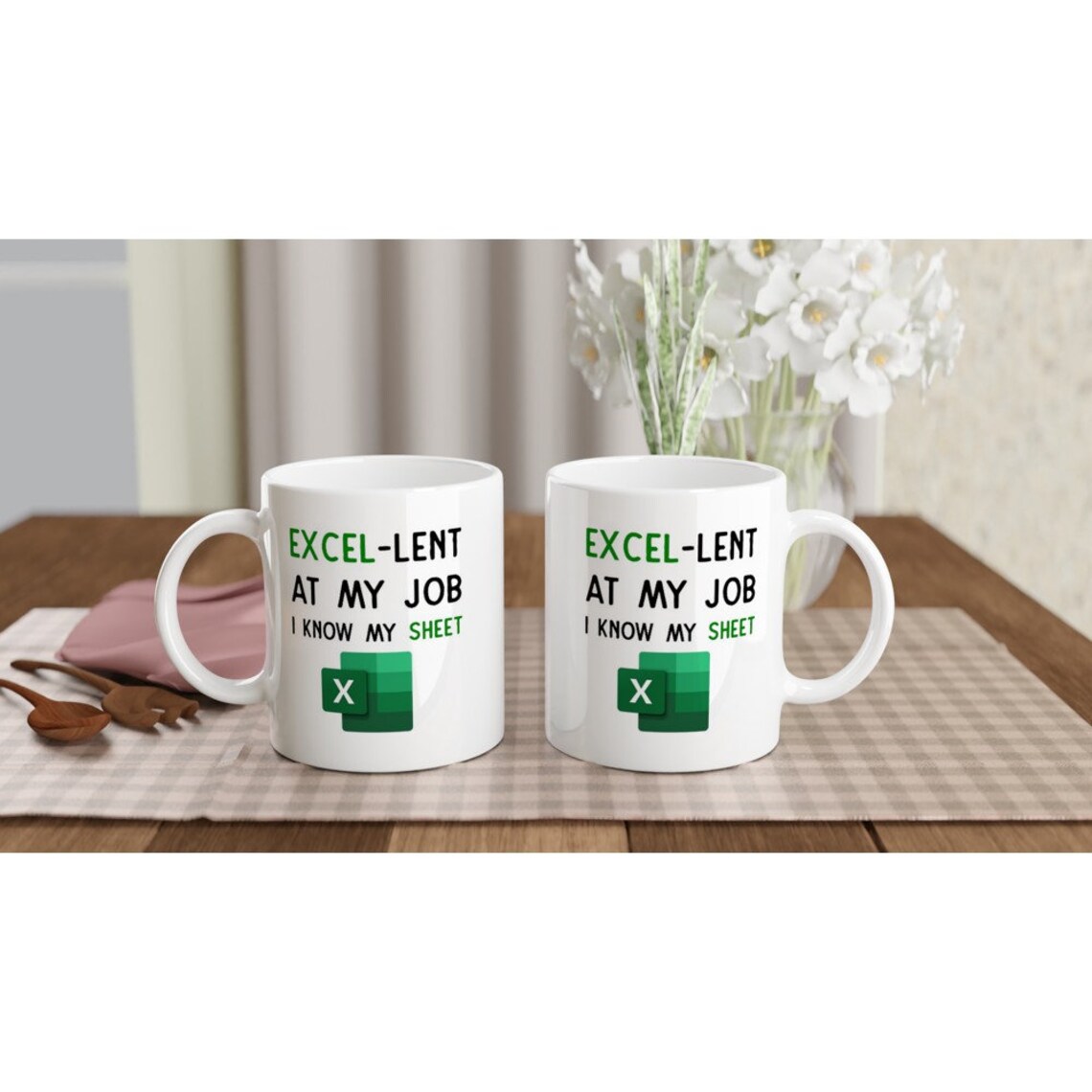Excel-lent at My Job I Know My Sheet | Funny Gift | Funny Mug | Coffee ...