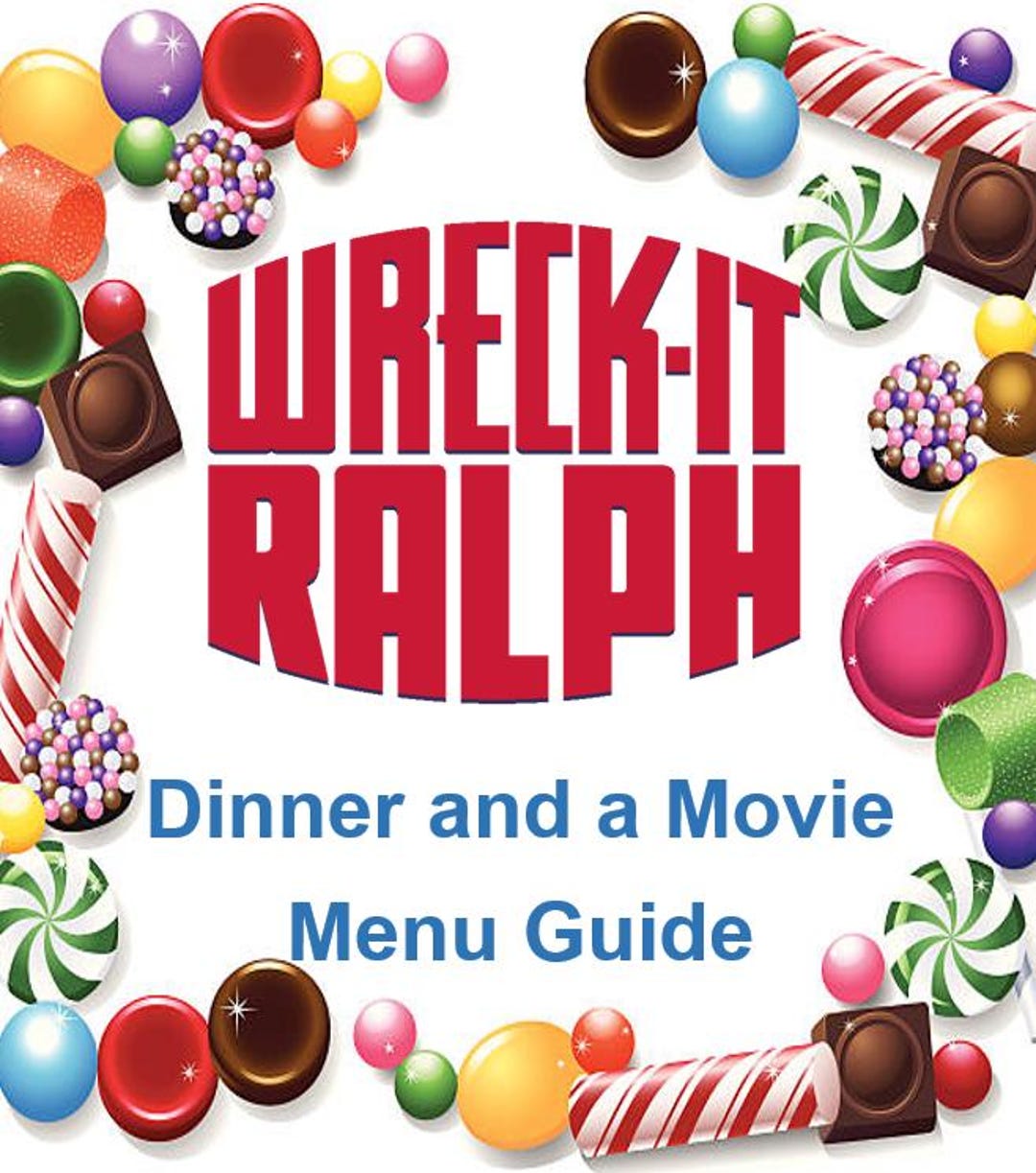 Wreck-it Ralph Dinner and a Movie Menu Guide - Etsy
