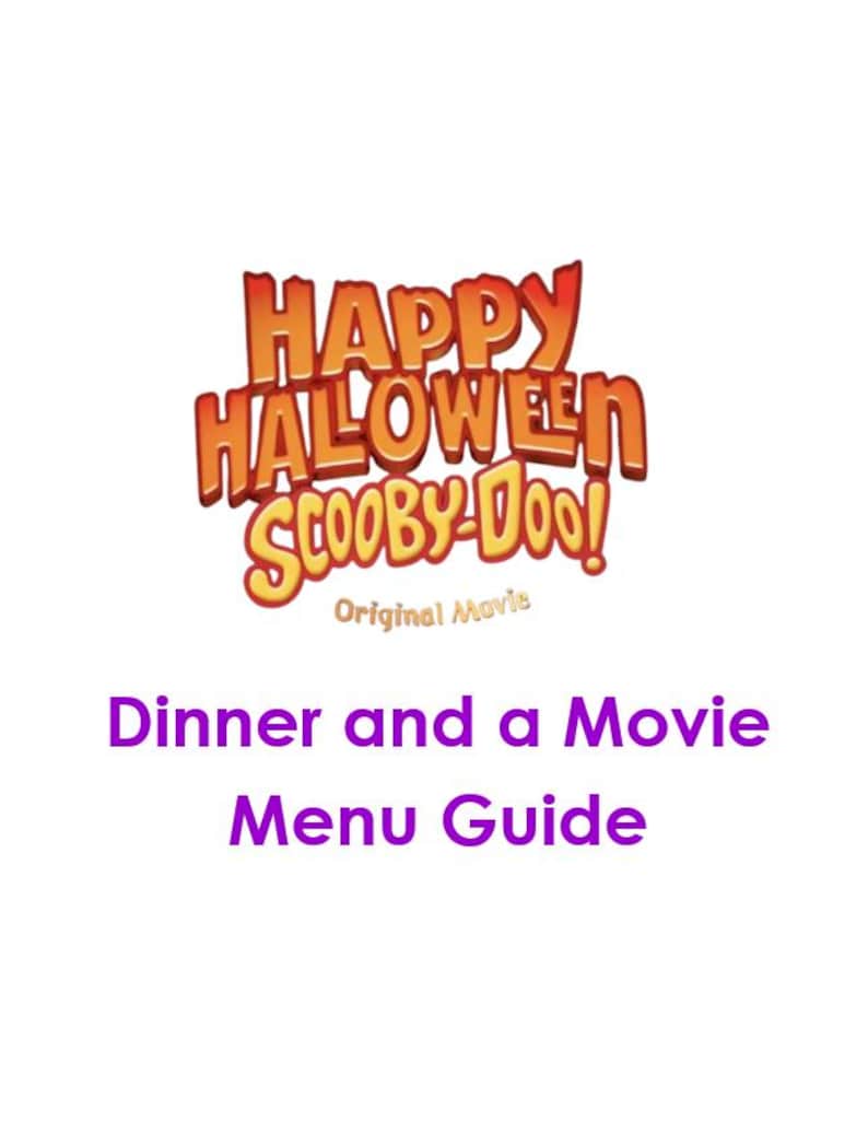 Happy Halloween Scooby-doo Dinner and a Movie Menu Guide - Etsy
