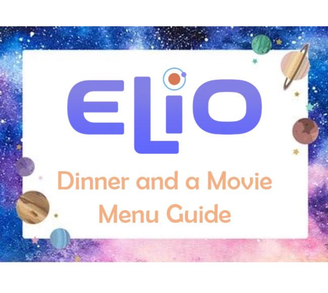 Guía del menú de cena y película de Elio - Etsy España
