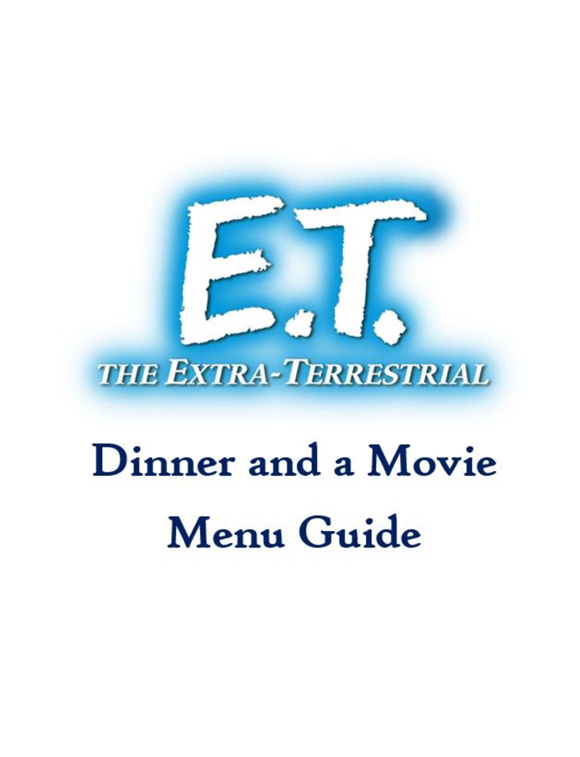 E.T. Dinner and a Movie Menu Guide - Etsy