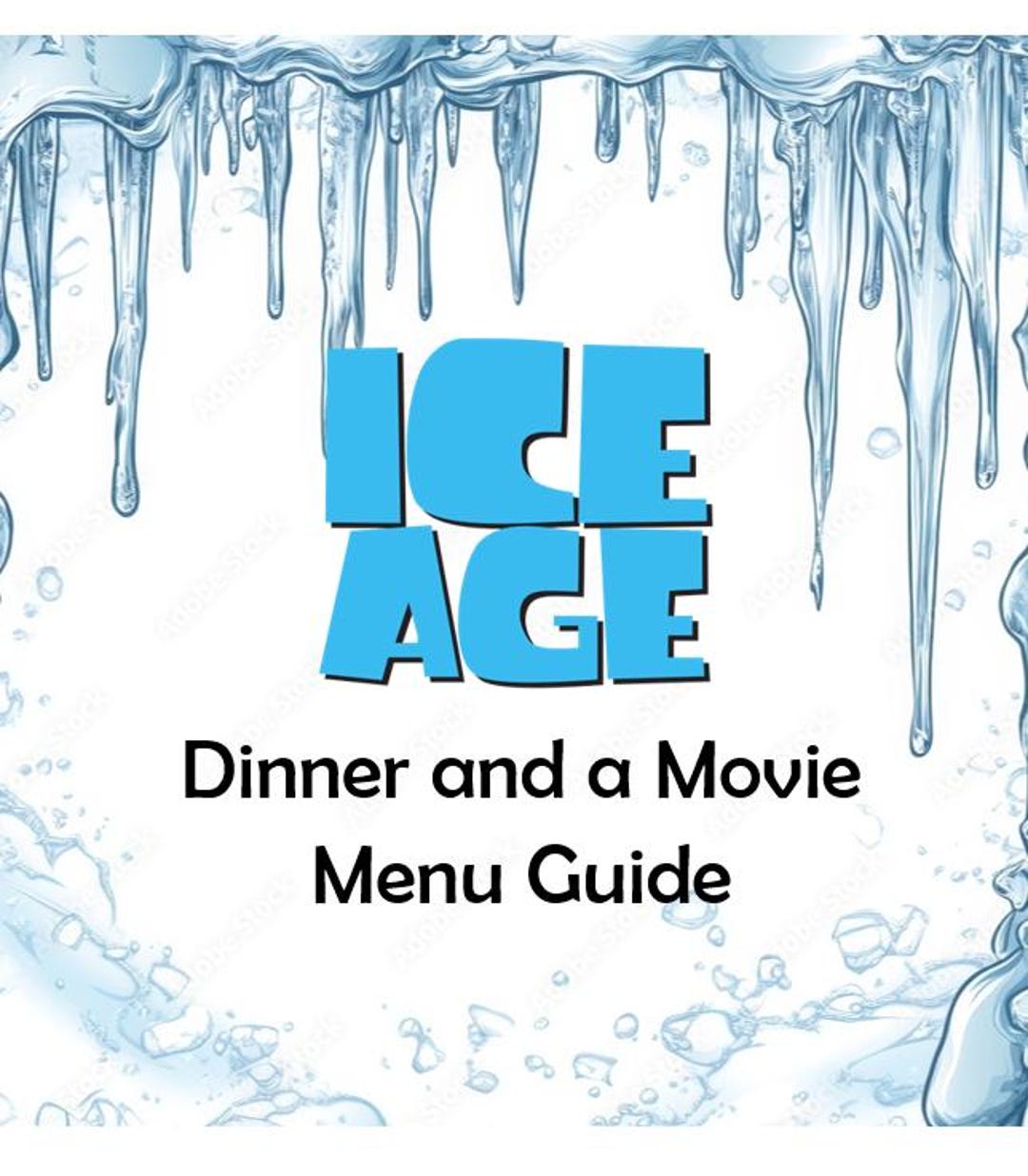 Ice Age Dinner & a Movie Menu Guide - Etsy