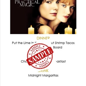 Practical Magic Dinner and a Movie Menu Guide - Etsy