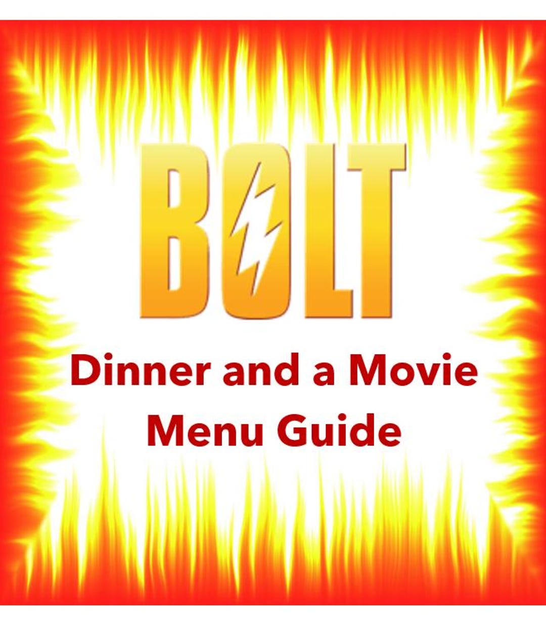 Bolt Dinner and a Movie Menu Guide - Etsy