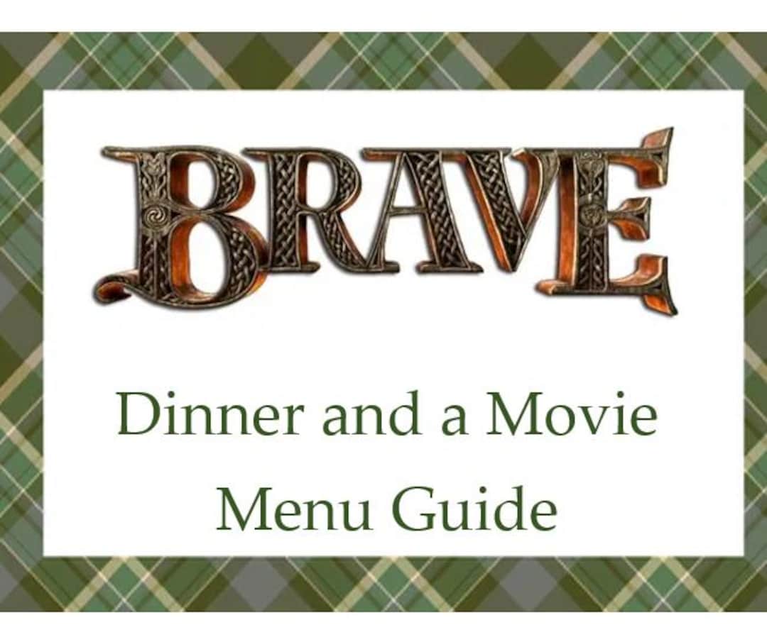Brave Dinner and a Movie Menu Guide - Etsy
