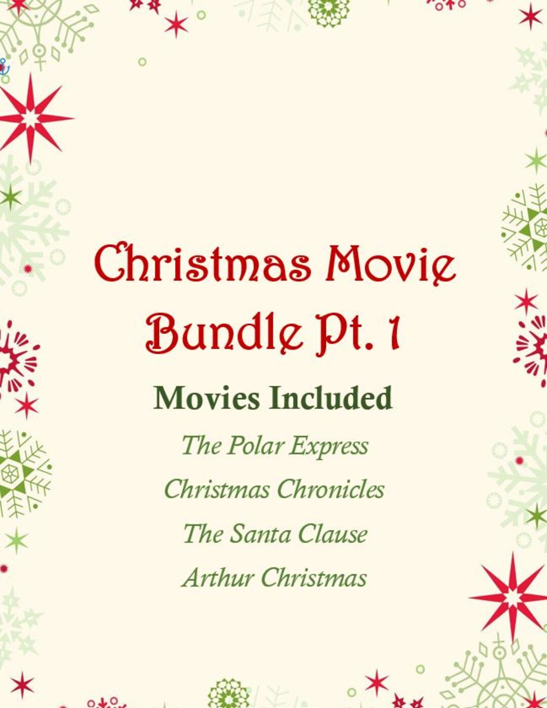 Christmas Movie Bundle Part 1 - Etsy