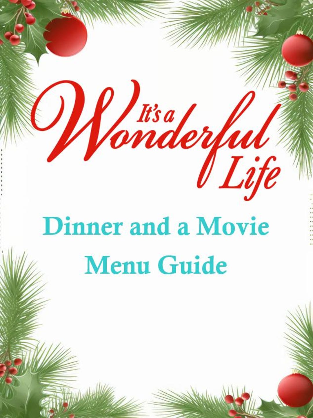 It's a Movie Night Menu Guide (digital Download) - Etsy