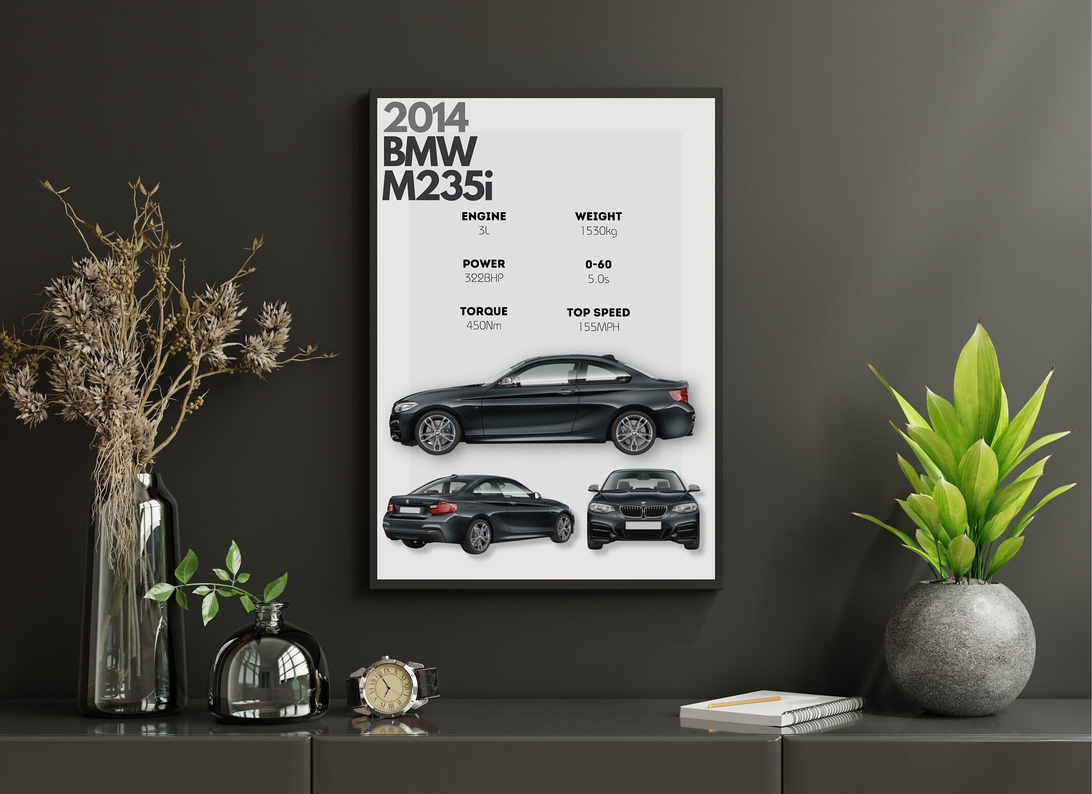 BMW M325i Poster Car Digital Poster Office Poster Garage Decor Car Guy ...