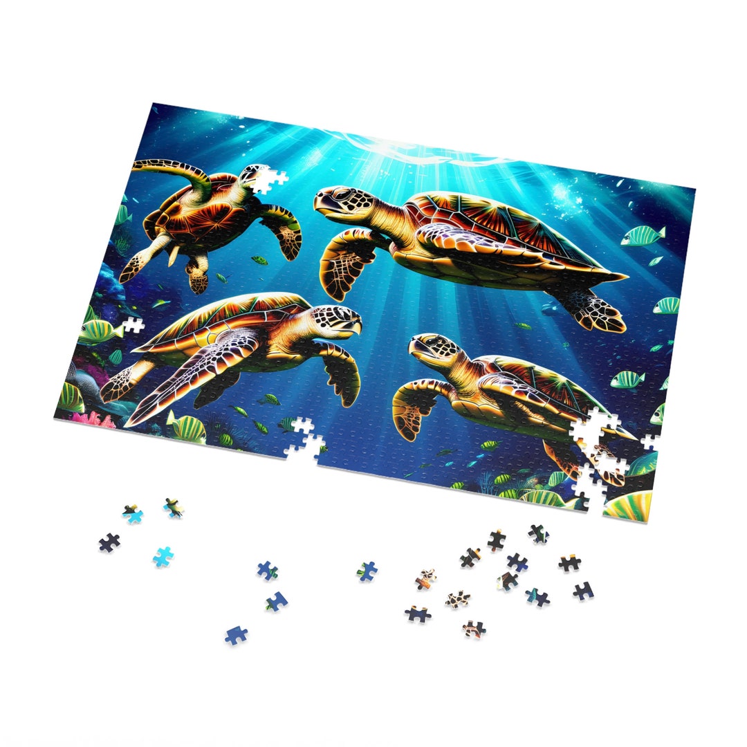 Sea Turtle Puzzle, Cute Turtle Puzzle, Turtle Puzzle, Turtle ...
